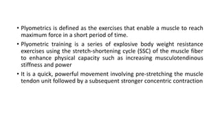 METHODS OF PLYOMETRIC TRAINING IN HUMAN ATHLETES | PPTX | Physical ...