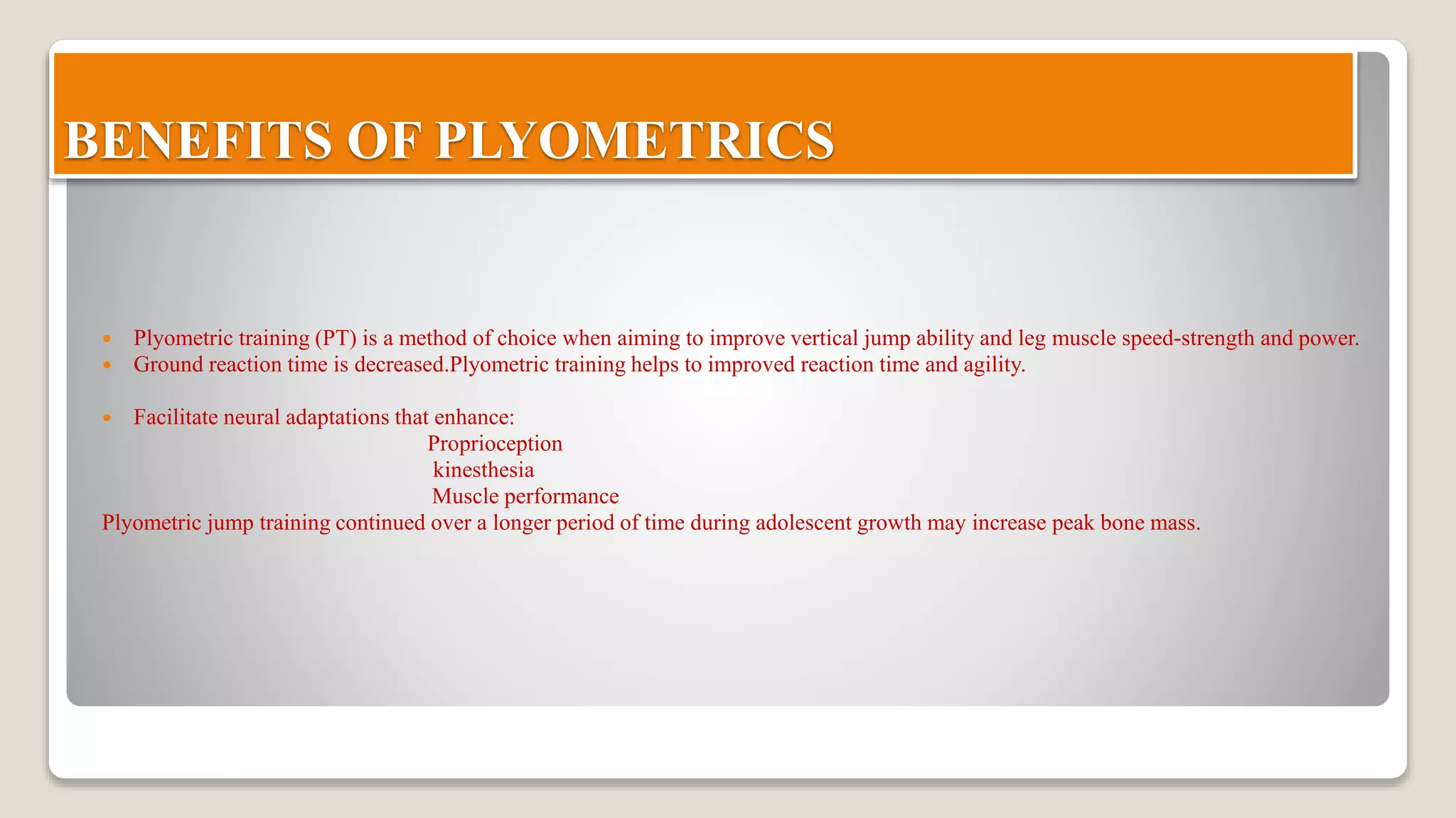 Plyometrics | PPTX