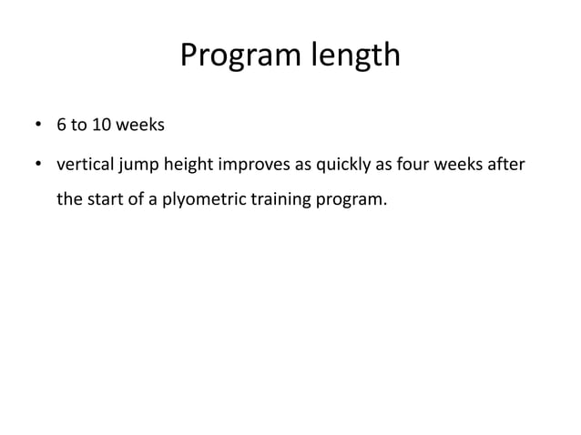 plyometrics training in athletes and the science behind it | PPT