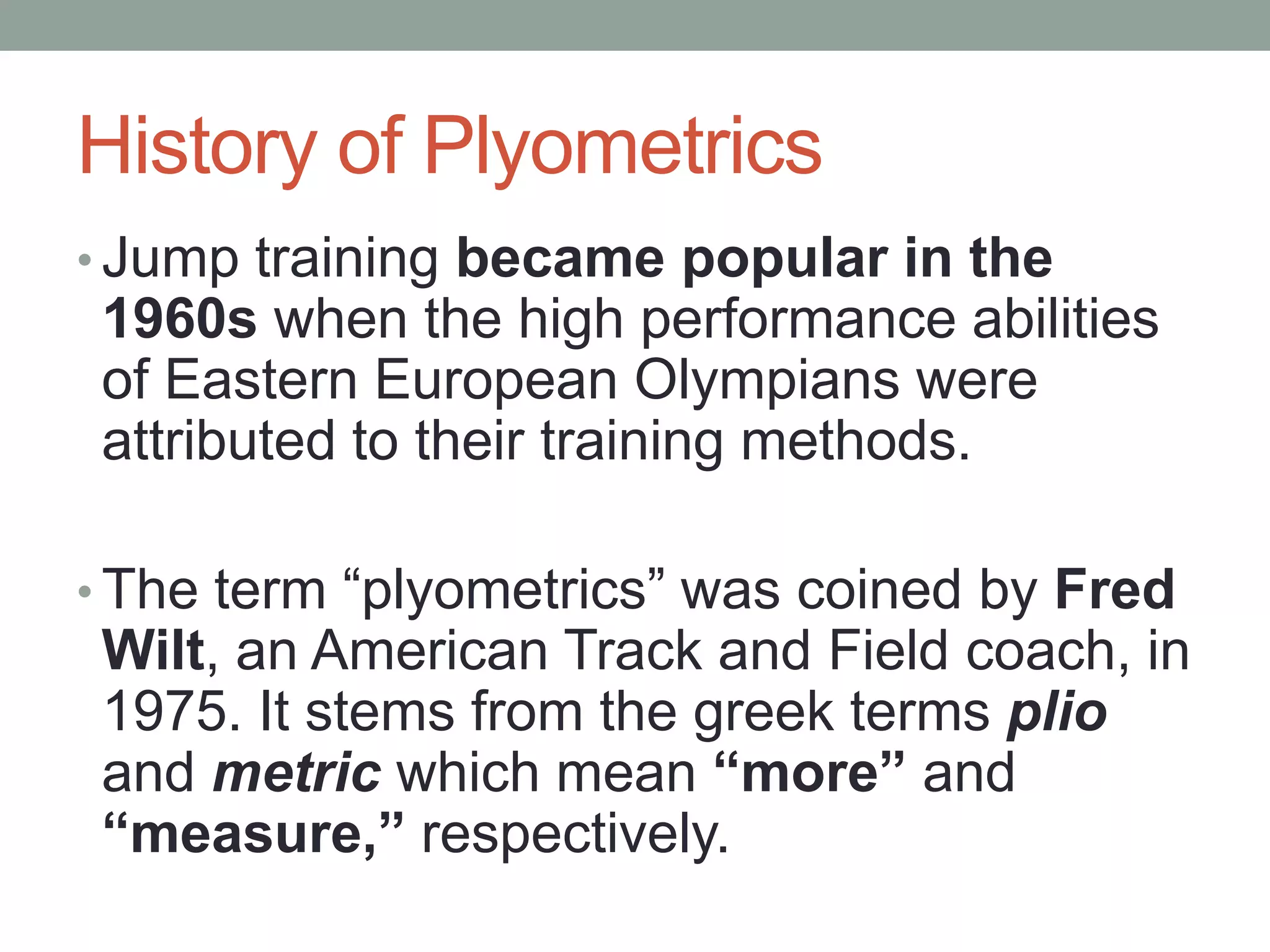 Plyometrics review | PPTX