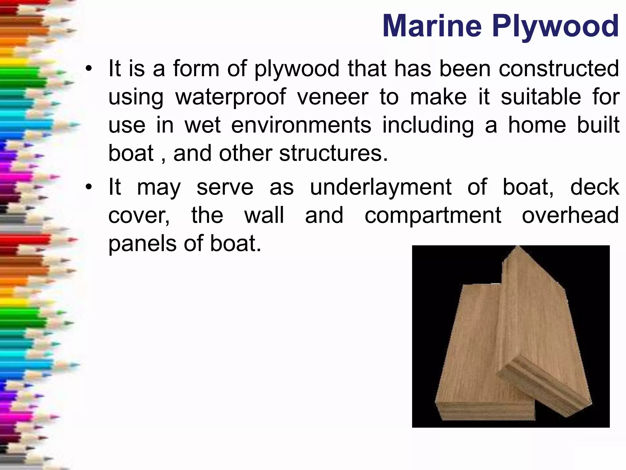 Plywood manufacturing types uses | PPTX