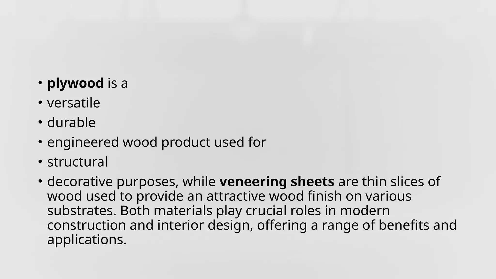 PLYWOOD & VENEEERING SHEETS as a Building Mtareial for Architecture ...