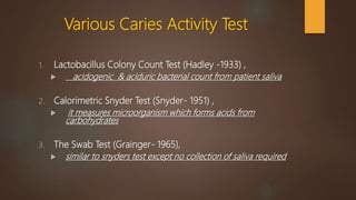 Caries activity test.pptx_2020 | PPTX