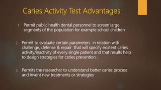 Caries activity test.pptx_2020 | PPTX