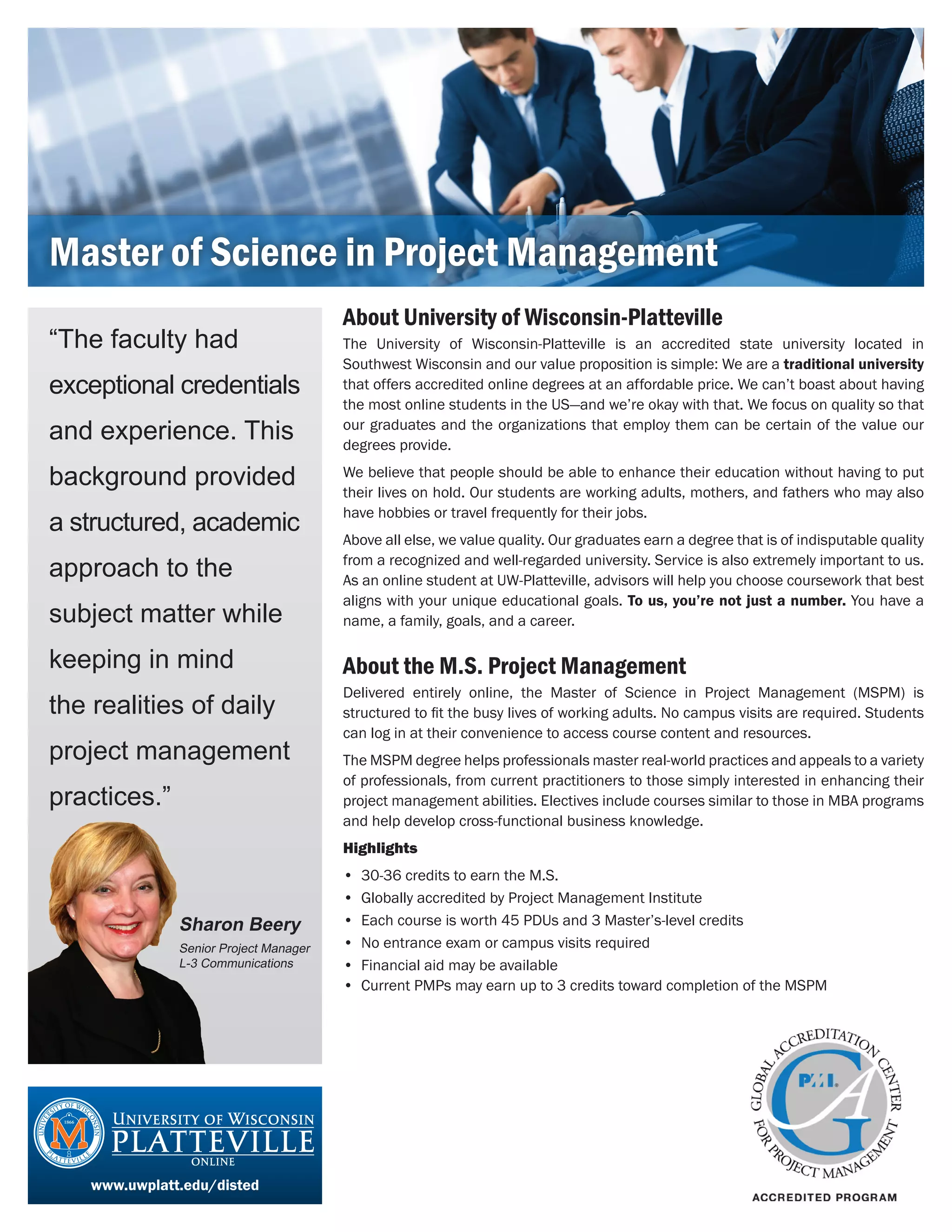 Project Management, Master of Science | PDF