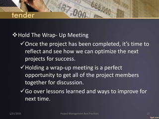 Project management best practices | PPTX