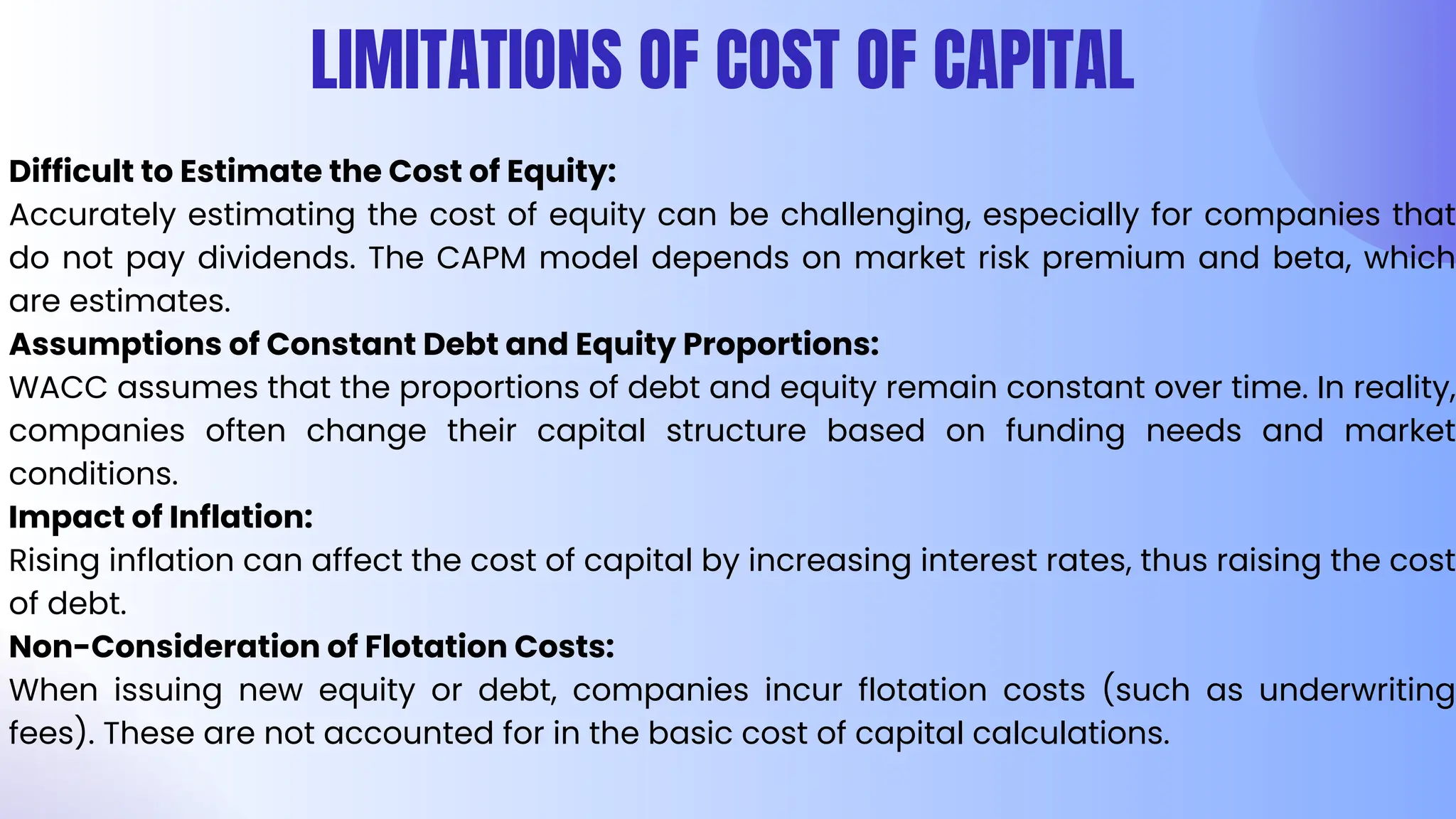 PM- Capitalization and its components, importance and limitations | PPT