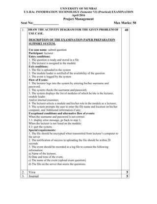 Project Management (Practical Qustion Paper) [CBSGS - 75:25 Pattern ...