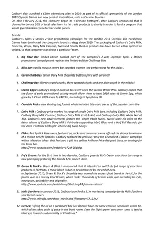 Notes of keynote confectionery 2011 report | PDF