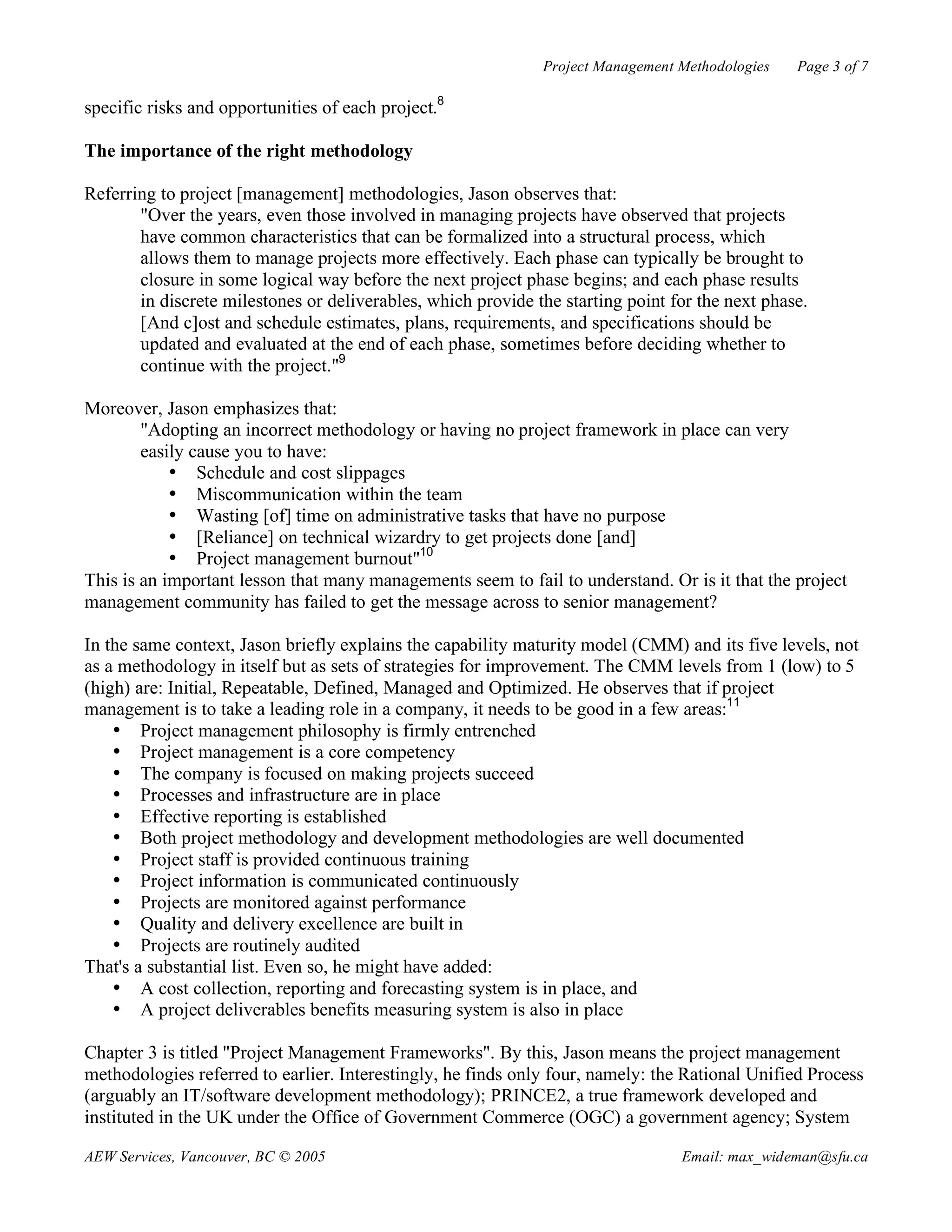 Pm Methodologies Ppt