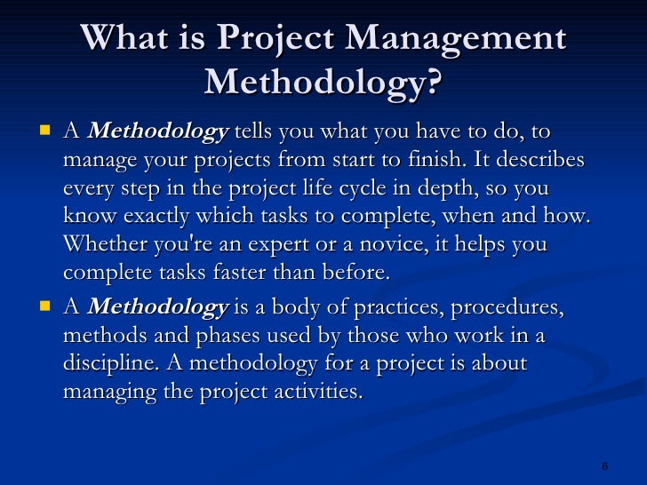 Project Management Methodology Examples