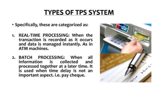 TRANSACTION PROCESSING SYSTEM | PPTX
