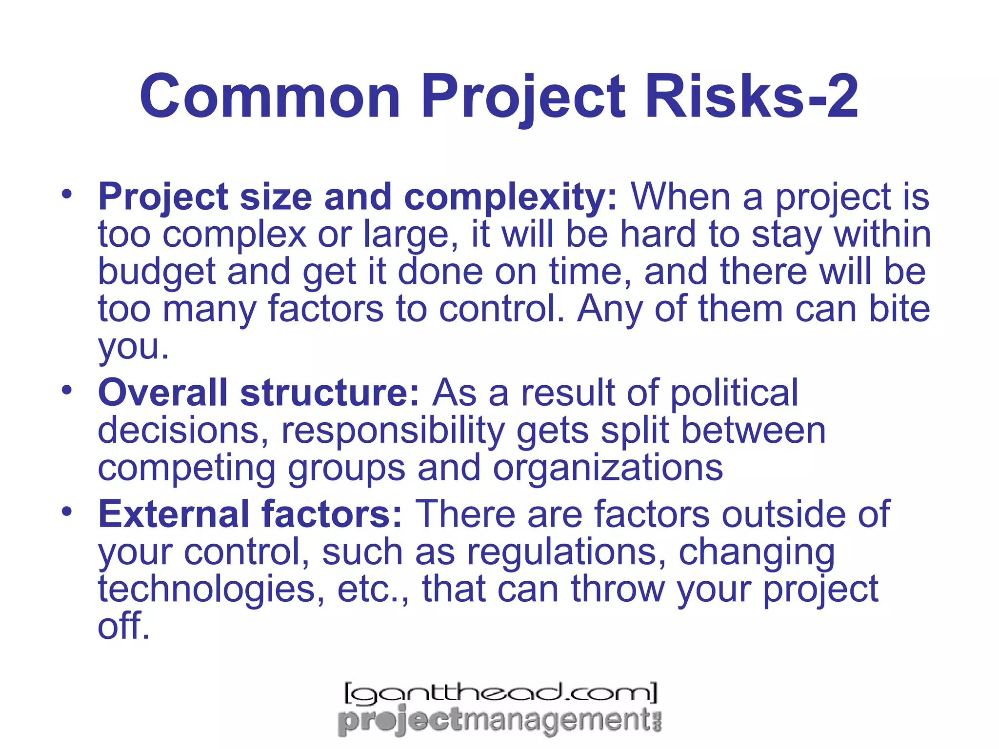 Pm risks-and-constraints | PPT | Business | Business and Finance