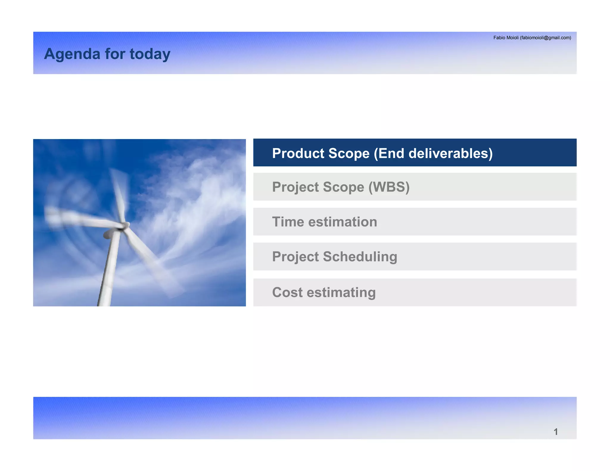 Project Management - Module 3 Training (Fabio Moioli) | PPT