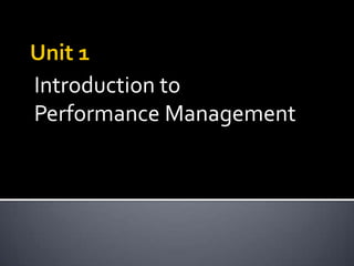 Performance management | PPTX