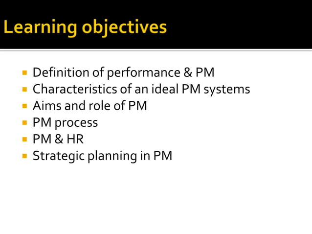 Performance management | PPTX