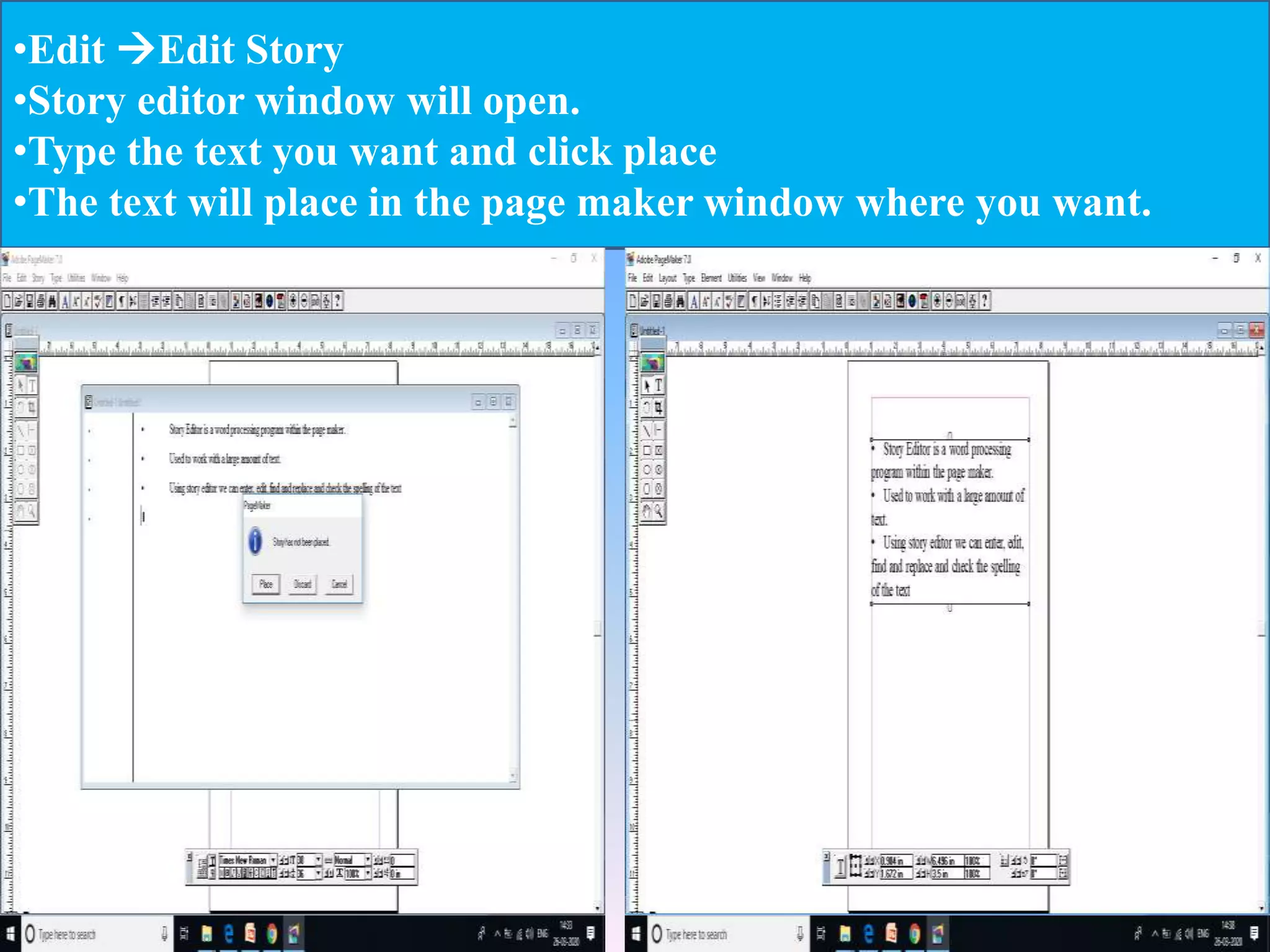 Page maker - working with text | PPTX