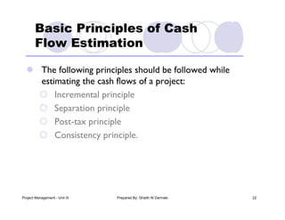 PM Unit III - Project Cash Flows | PDF