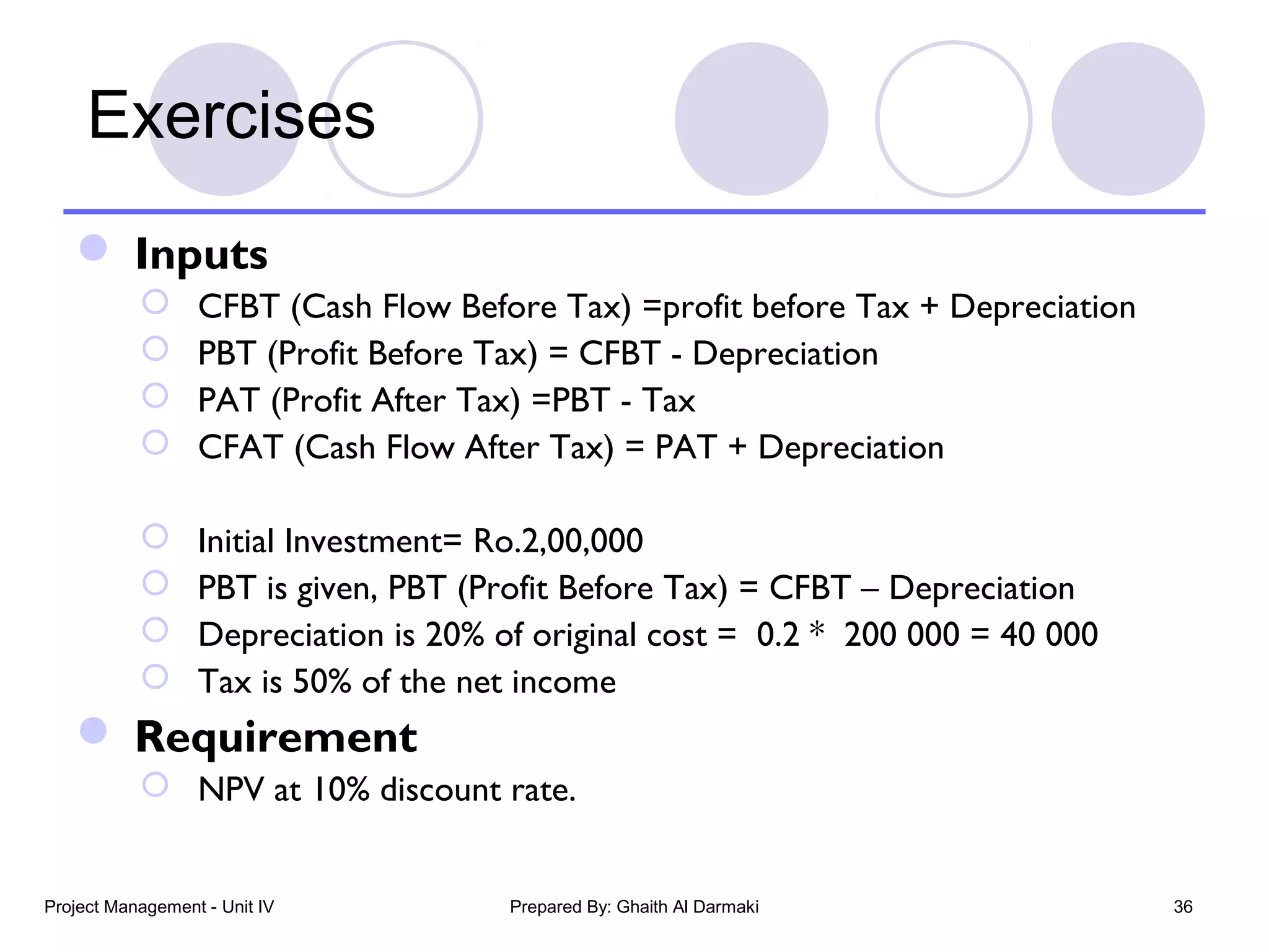Project Management: Unit IV - Project Appraisal Criteria | PPT