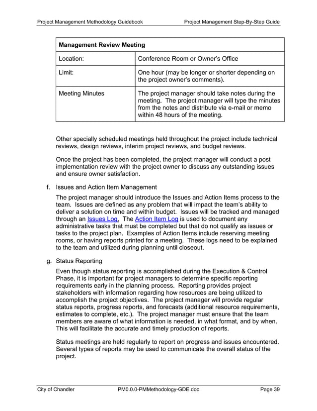 Project Management Methodology Guidelines | PDF