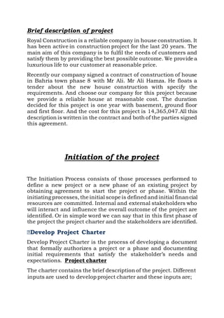 Project Management Report | DOCX | Civil Engineering Industry | Industries