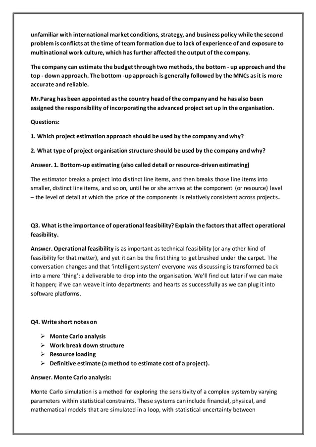 Pm0011 project planning and scheduling | PDF