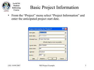 MS Project Example. Project Management ppt | PPT