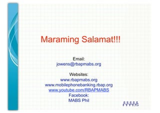 RRT 2010 - Branchless Banking | PPT