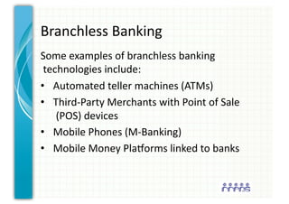 RRT 2010 - Branchless Banking | PPT