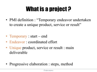 Project Management 1.1 introduction | PPT