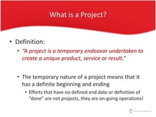 Project Management Foundations Course 101 - Project Management Concepts ...