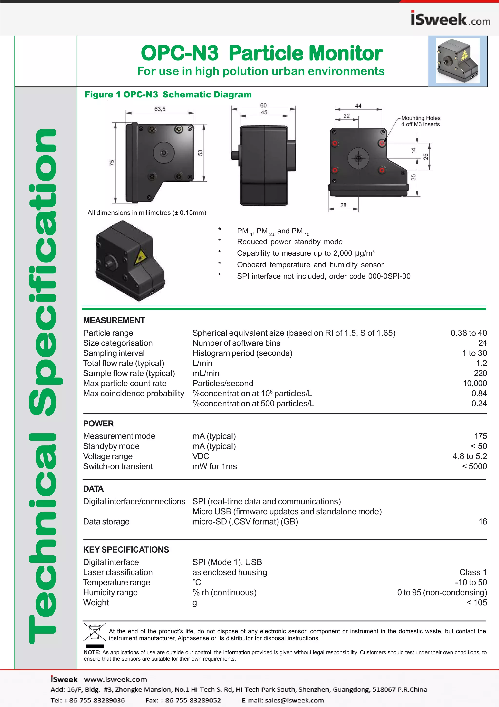 Pm2.5 particle sensor opc-n3 | PDF | Physics | Science