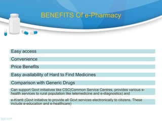 e-Pharmacies in INDIA | PPTX