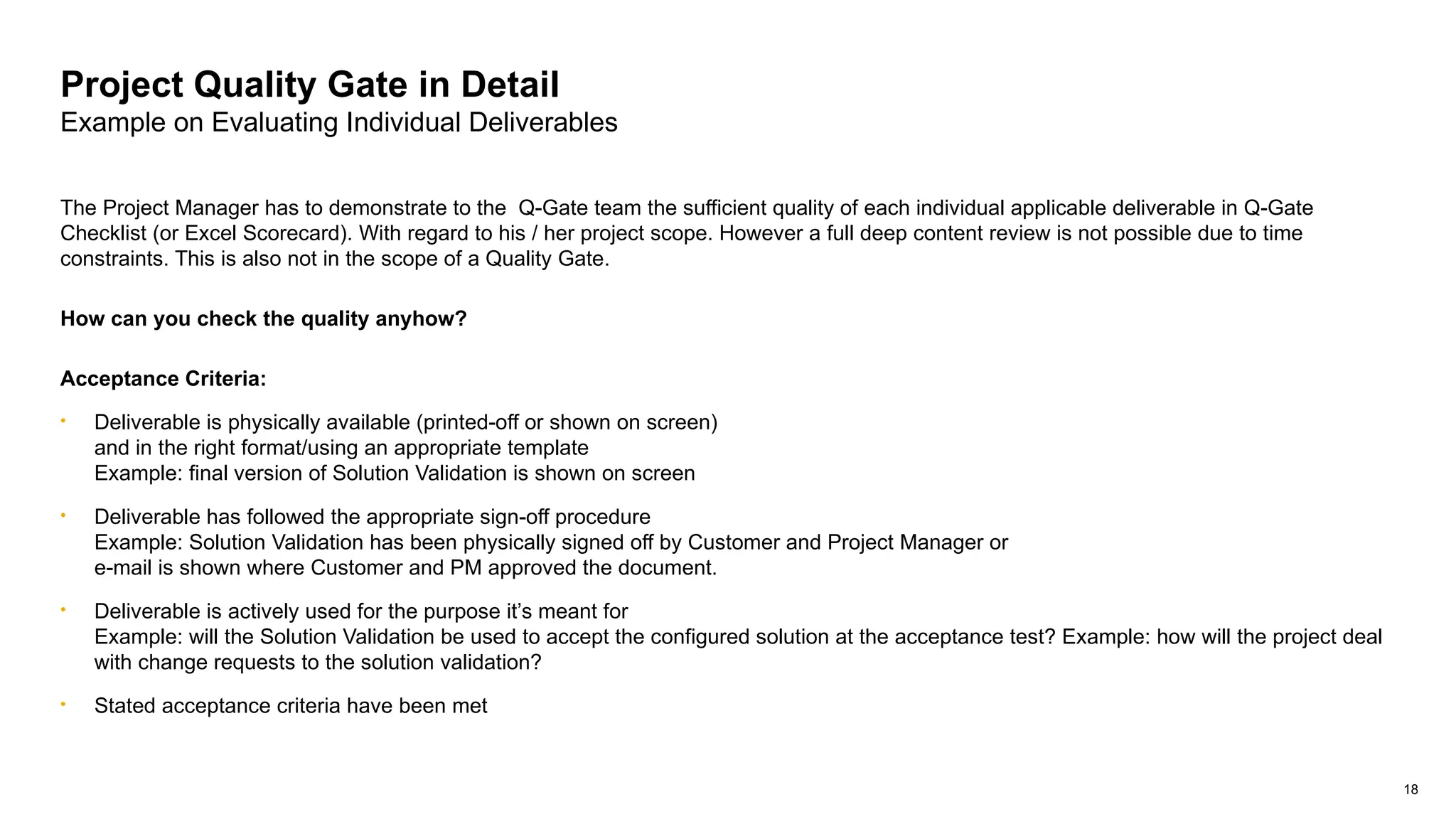 SAP Activate Methodology - Quality Gate Checklist | PPTX