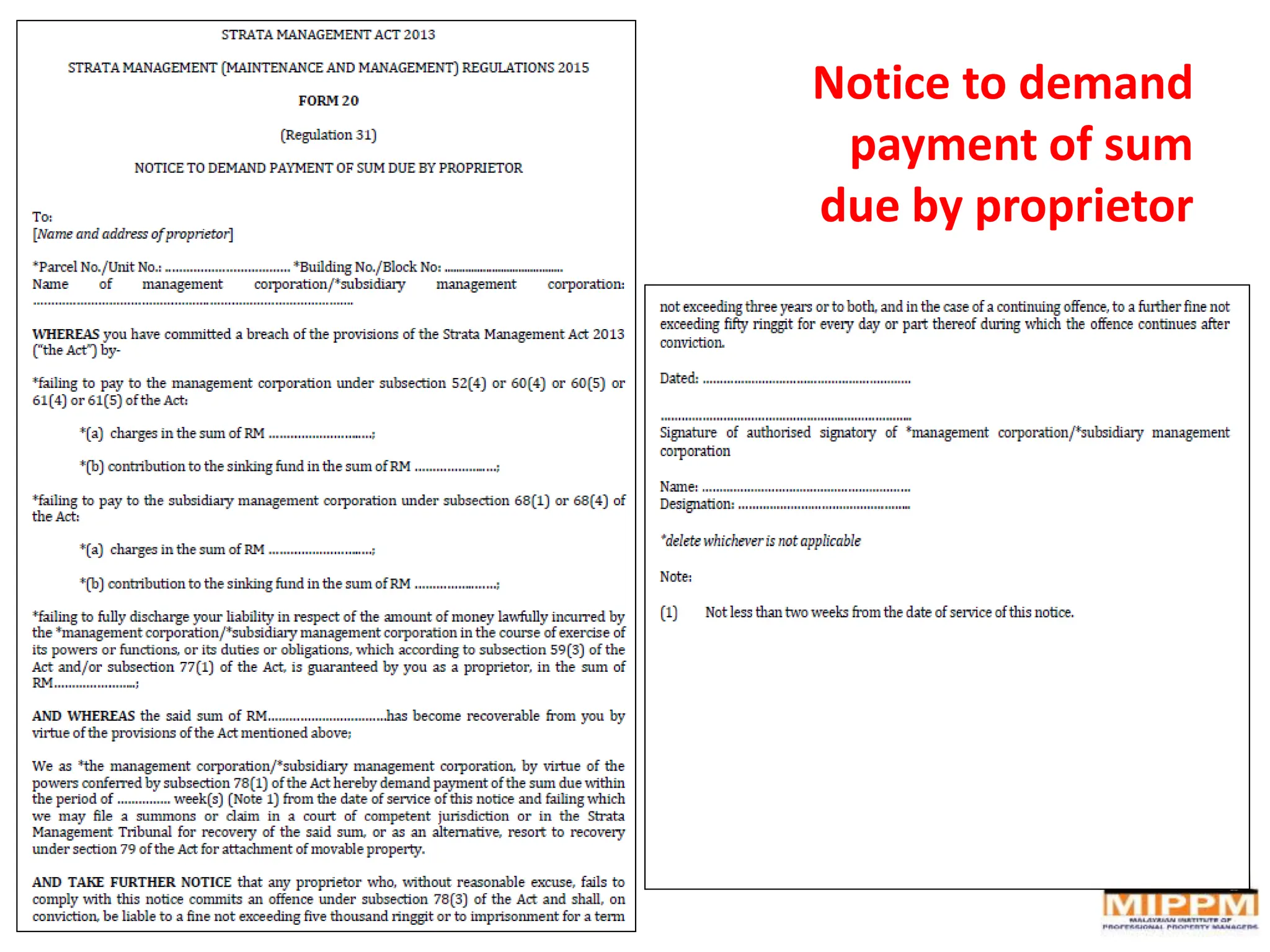 PSM - Strata Management Regulations 2015 | PPTX