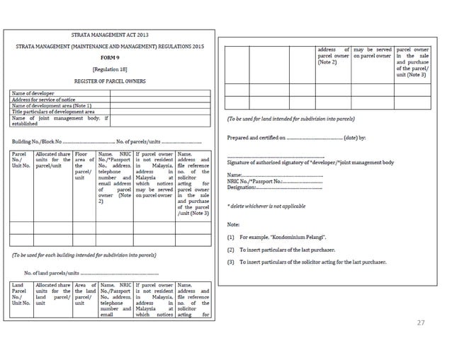 PSM - Strata Management Regulations 2015 | PPTX