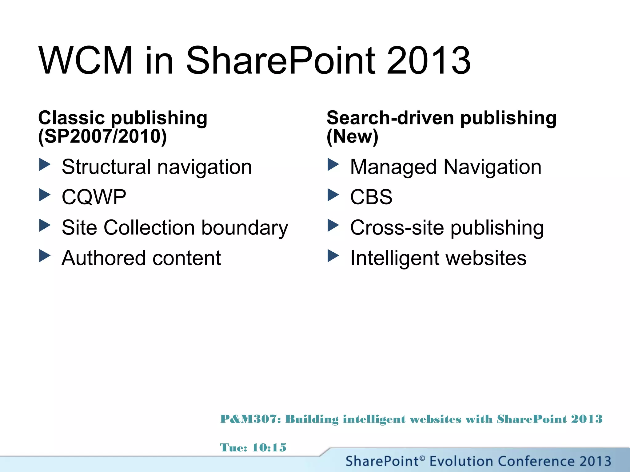 P&M302 Real-life building public-facing websites with SharePoint 2013 | PPT