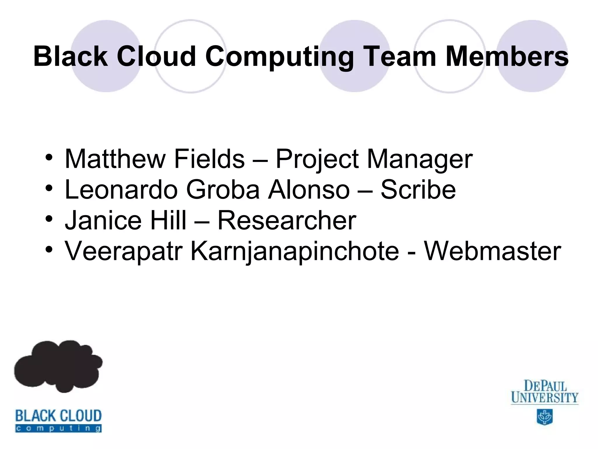 Pm440 Presentation Black Cloud | PPT