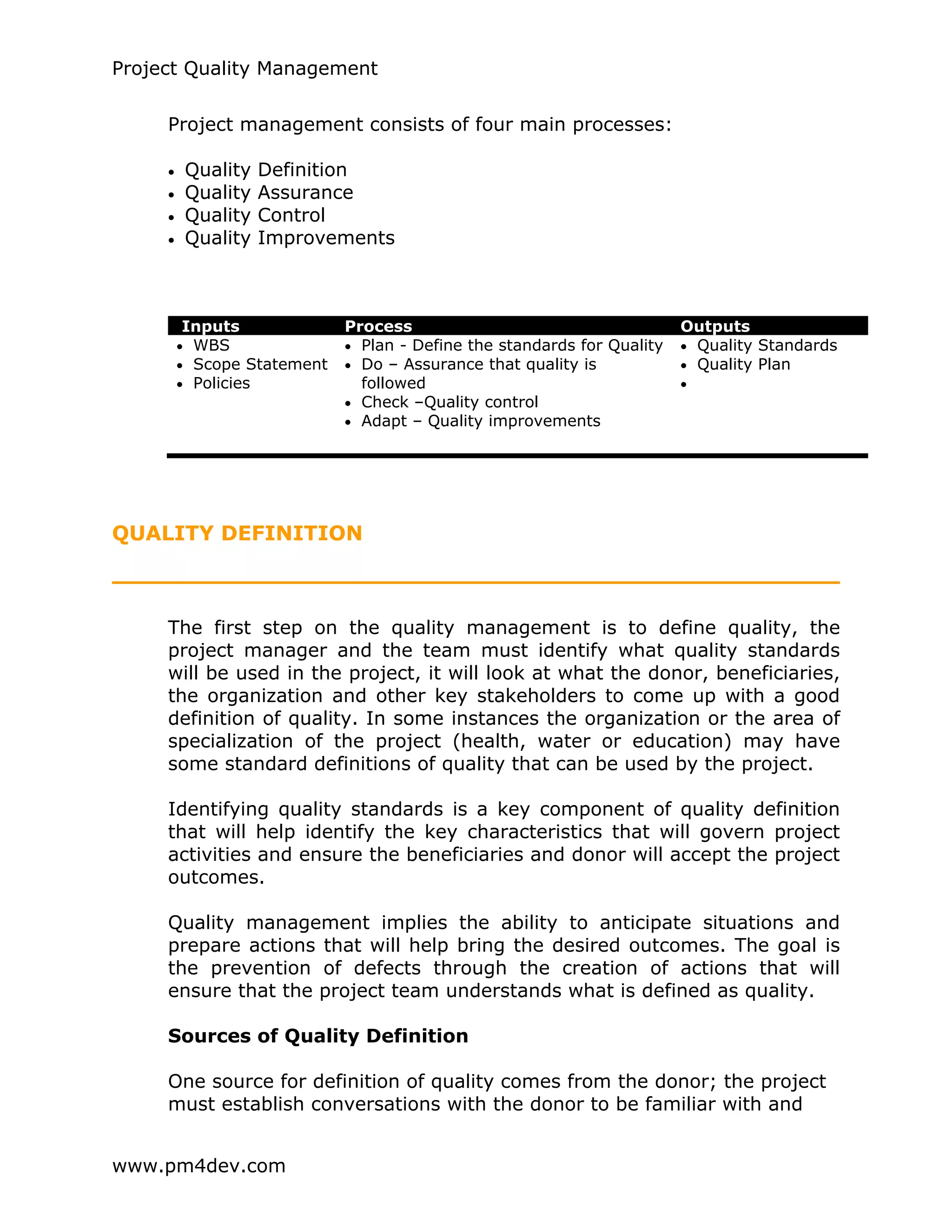Pm4 dev project_quality_management | PDF