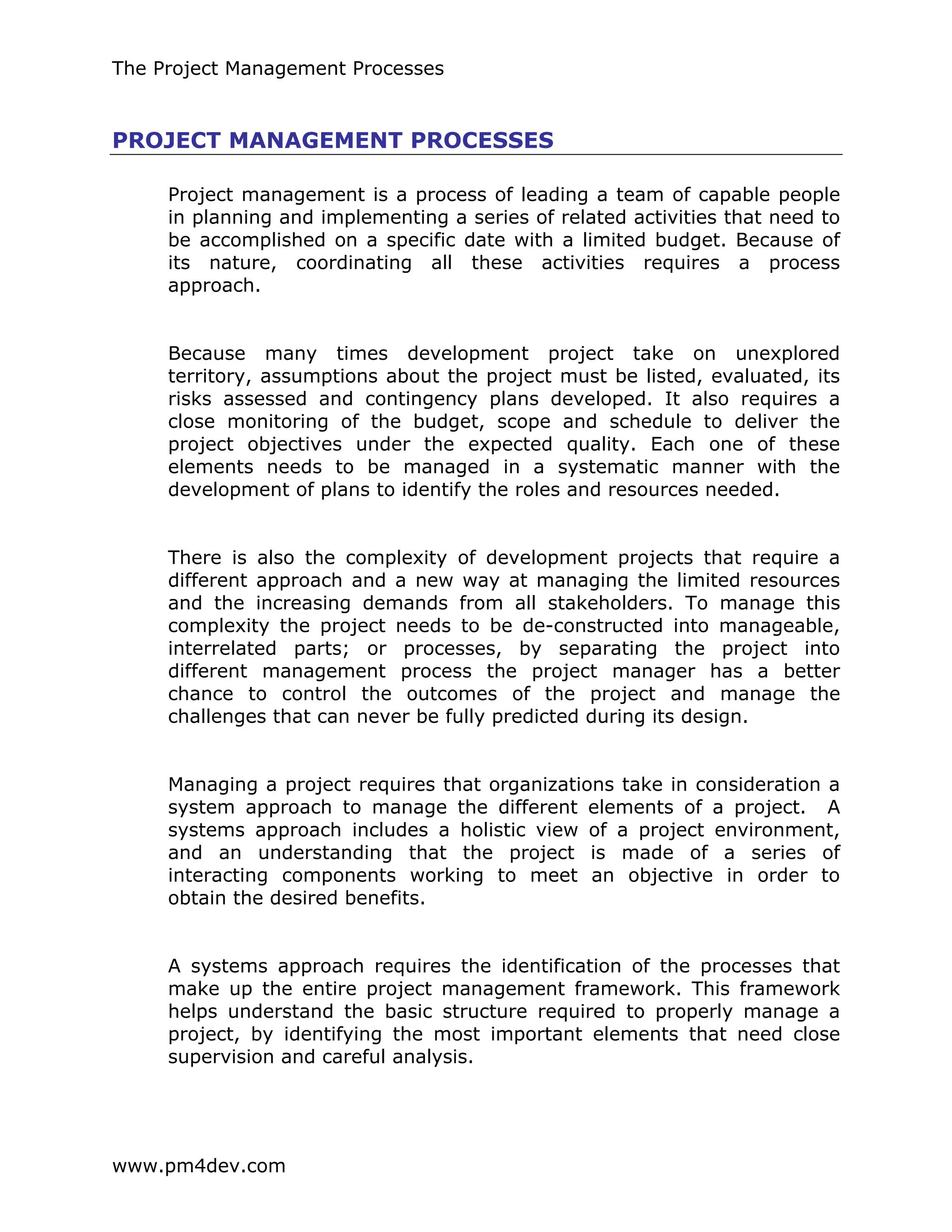 Pm4 dev the_project_managment_processes | PDF