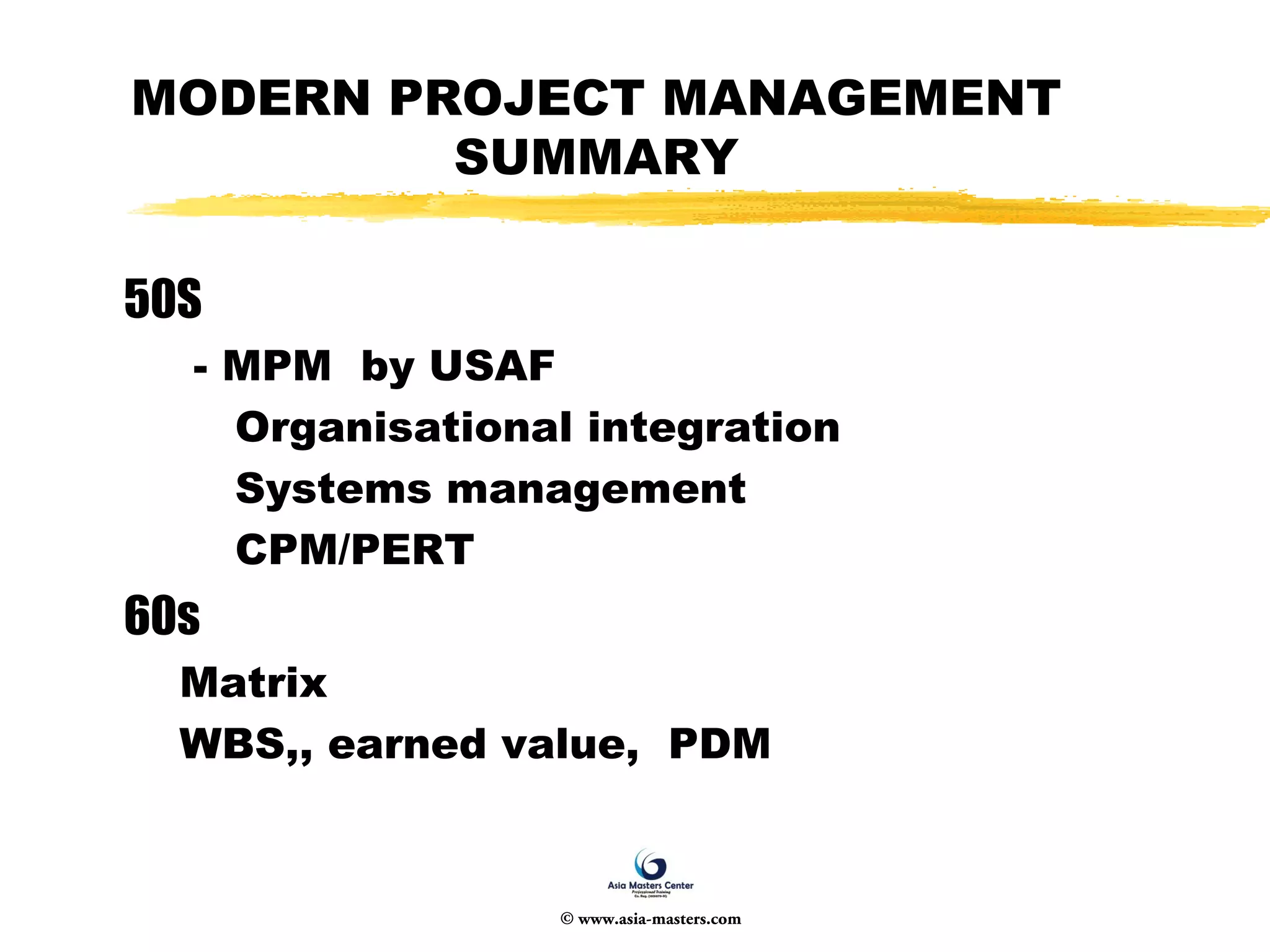 Modern Project Management - Overview | PPT