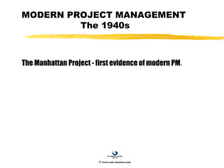 Modern Project Management - Overview | PPT
