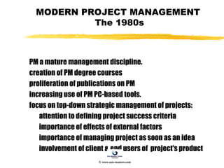 Modern Project Management - Overview | PPT
