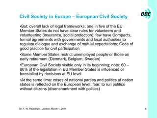 Frank W. Heuberger: The European Union (EU) and Civil Society: why ...