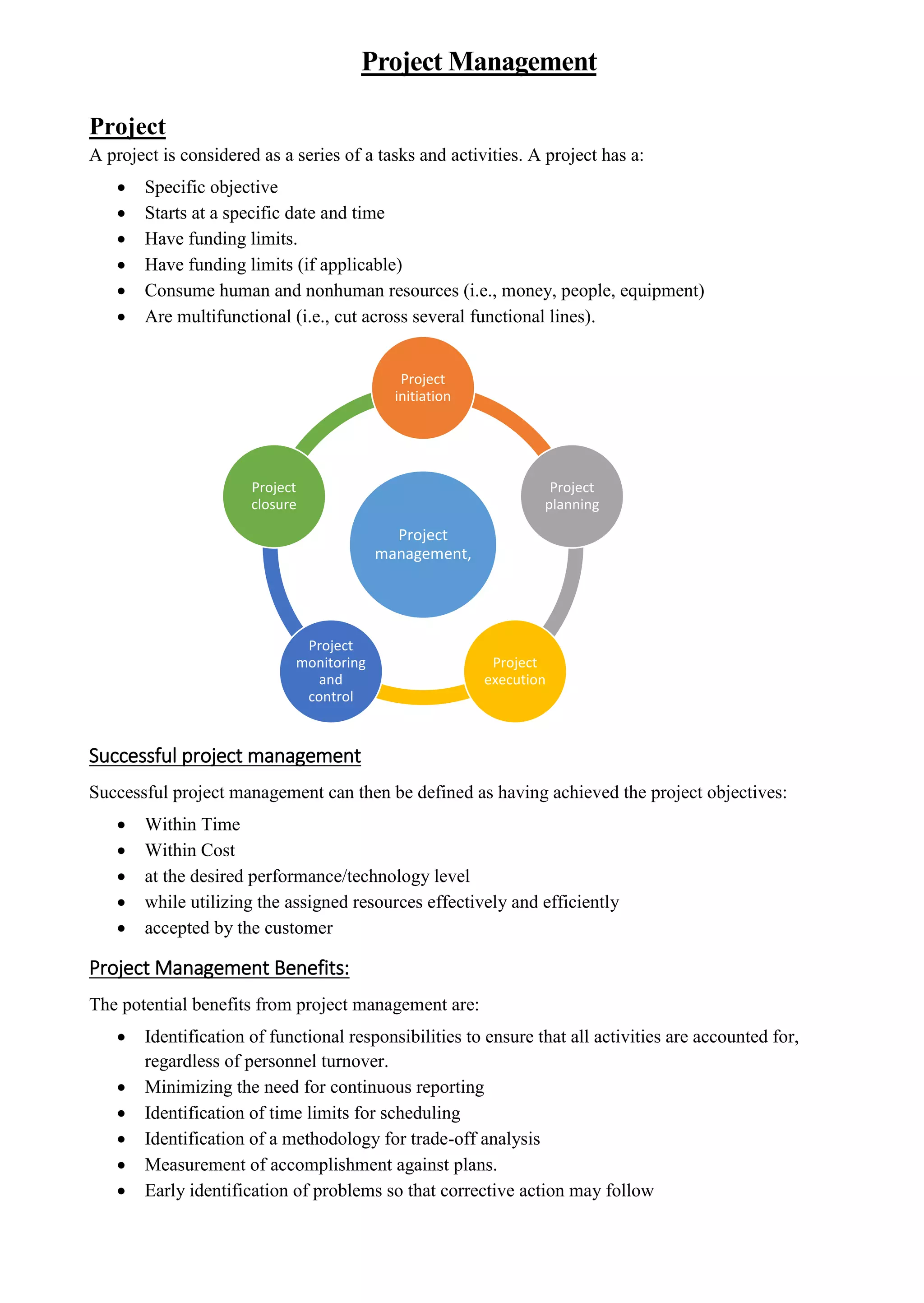 Project Management Lecture 1 Pdf