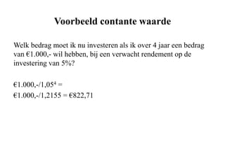 Financiële rekenkunde | PDF