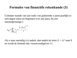 Financiële rekenkunde | PPT
