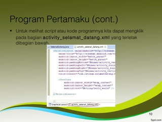 Pemrograman Mobile Android (Modul III) | PPT