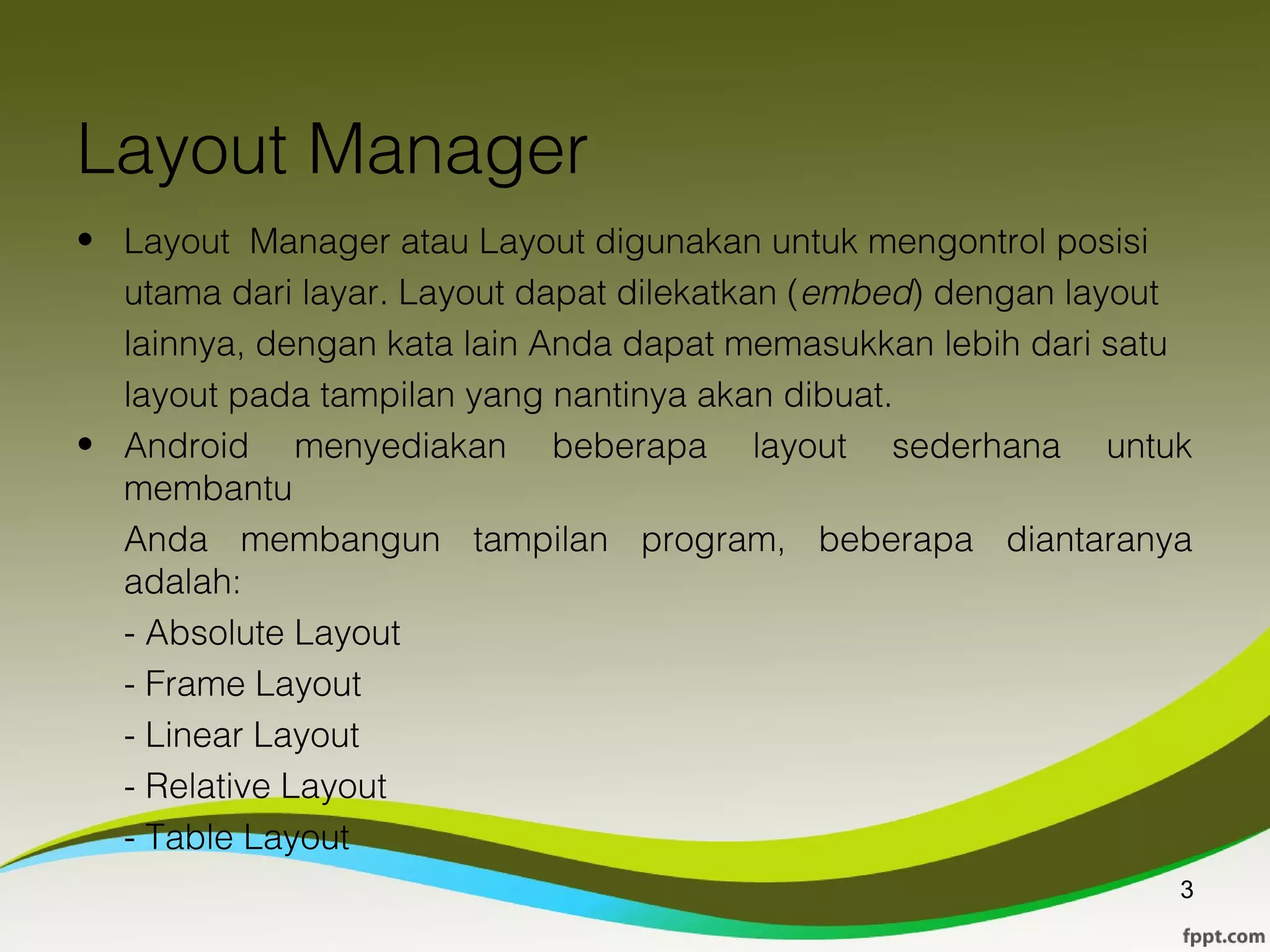 Pemrograman Mobile Android Modul Iv Ppt 