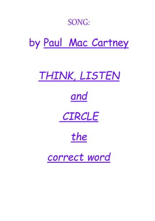 vocabulary choose and circle | PDF